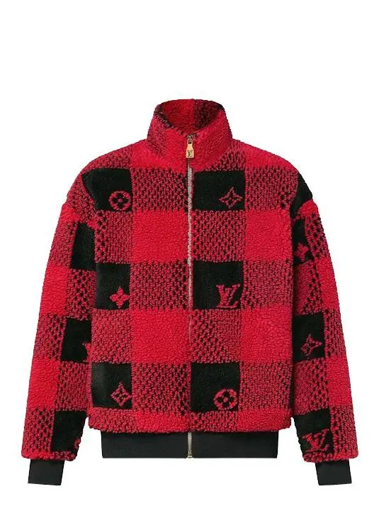 LOUIS VUITTON Damier Fleece Blouson - Red Plaid