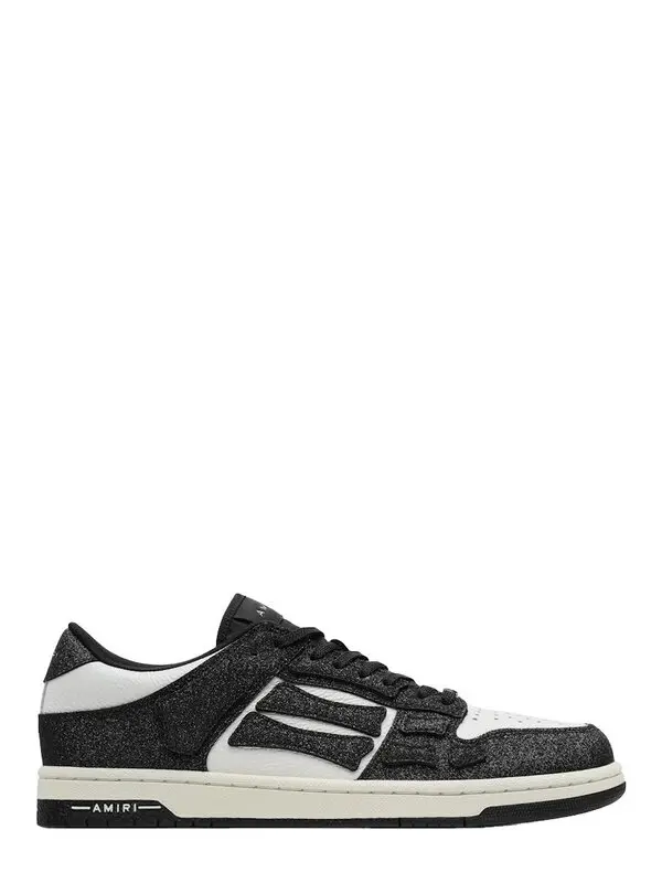 Amiri Skel Top Low Shimmer Sneakers - Black/white