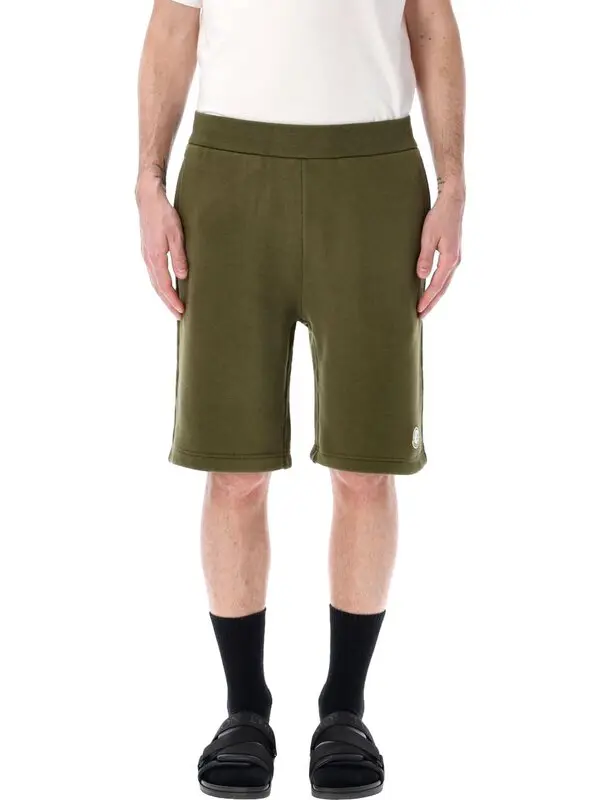 Moncler Cotton Shorts - Olive Green