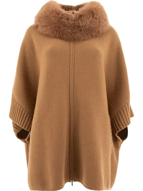 GIOVI Wool And Cashmere Poncho - Beige