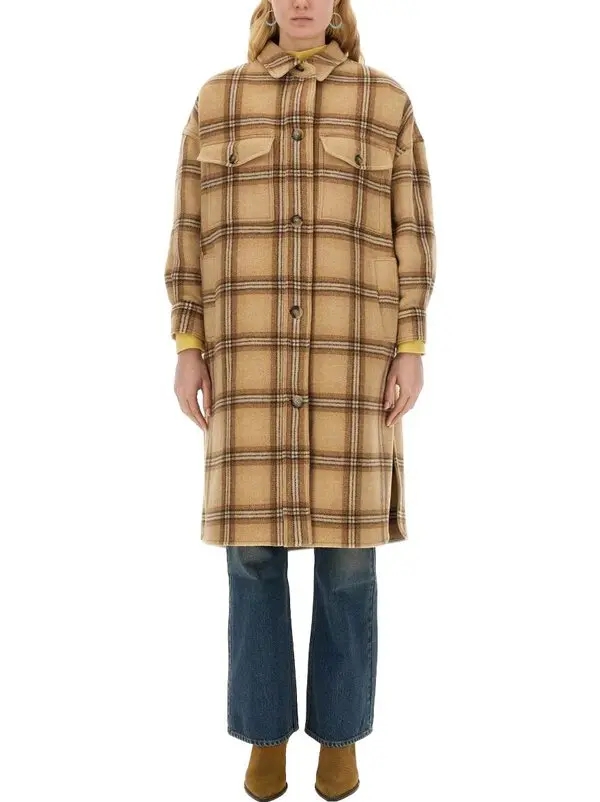 Isabel Marant Fontizia Oversized Coat - Beige