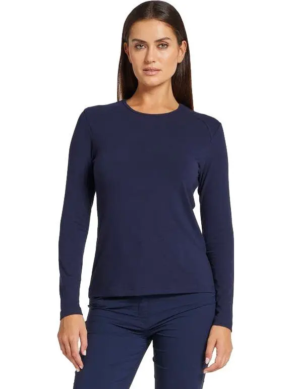 Anatomie Tony Pima Cotton Long-sleeve Top - Navy