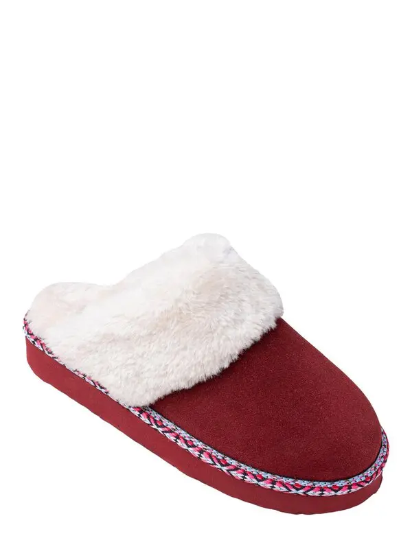Minnetonka Cerise Faux Fur Slipper - Sundried Tomato