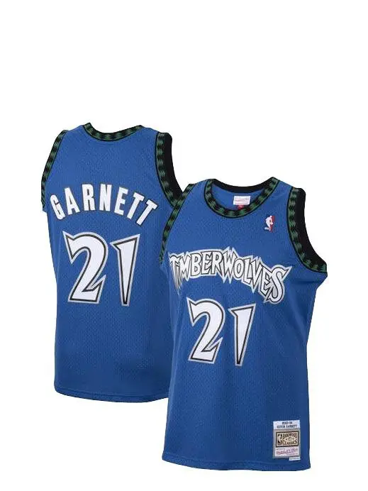 Mitchell & Ness Kevin Garnett Minnesota Timberwolves 2001/02 Hardwood Classics Swingman Jersey - Blue