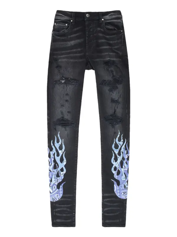 Amiri Bandana Flame Jean - Blue