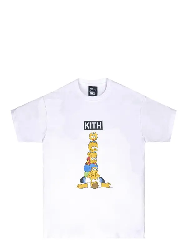 Kith For The Simpsons Family Stack Tee - White