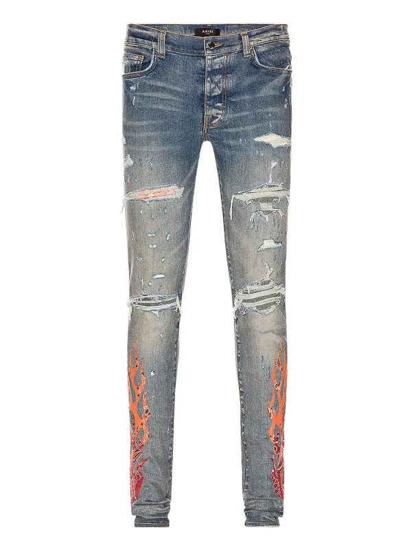 Amiri Bandana Flame Jean - Blue