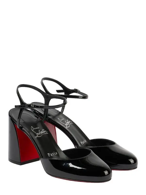 CHRISTIAN LOUBOUTIN Jane 85 Leather Mary Jane Pumps - Black