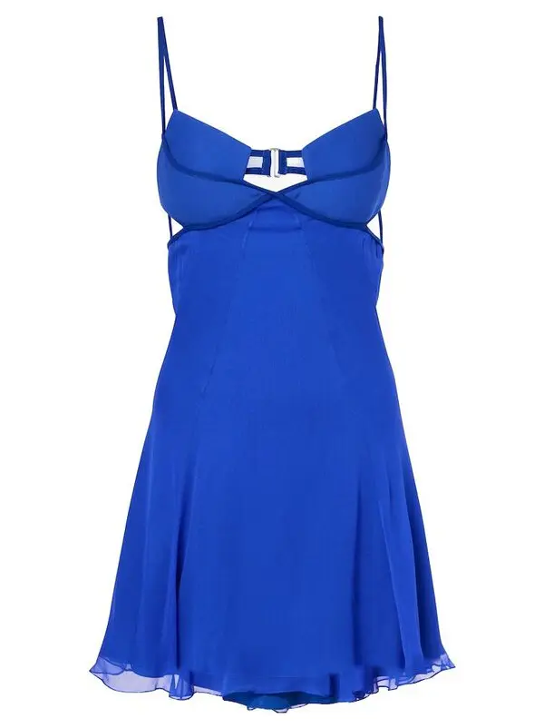NENSI DOJAKA Silk Minidress - Blue