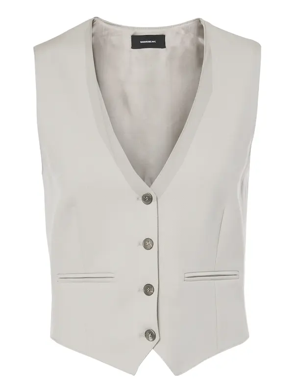 Wardrobe.NYC Virgin Wool Waistcoat - Grey