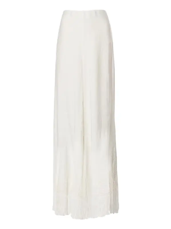 Stella McCartney Fringed Wide-leg Pants - White