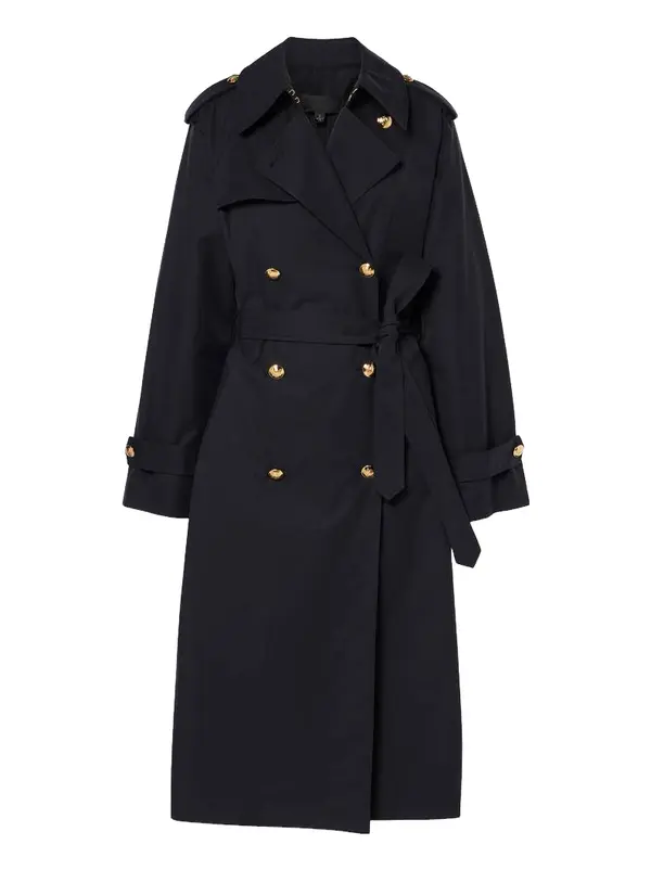 NILI LOTAN Toussaint Cotton-blend Trench Coat - Blue