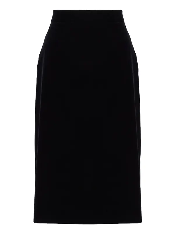 Max Mara Capo Cotton Midi Skirt - Black