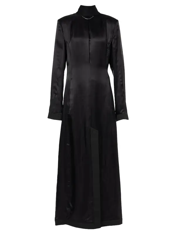 MAISON MARGIELA Satin Maxi Dress - Black