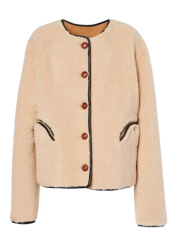 BLAZÉ MILANO Gliss Reversible Shearling Jacket - Brown