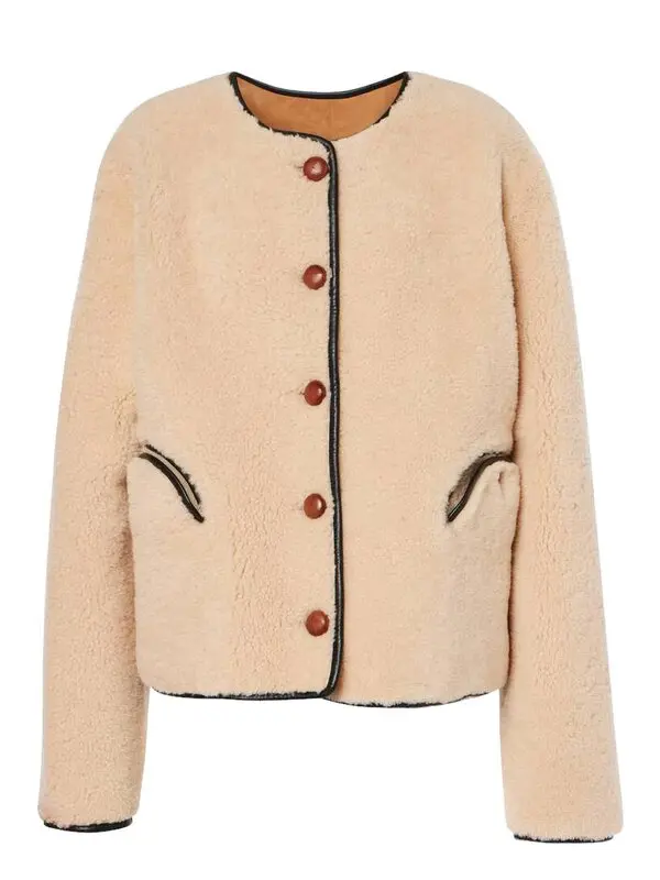 BLAZÉ MILANO Gliss Reversible Shearling Jacket - Brown