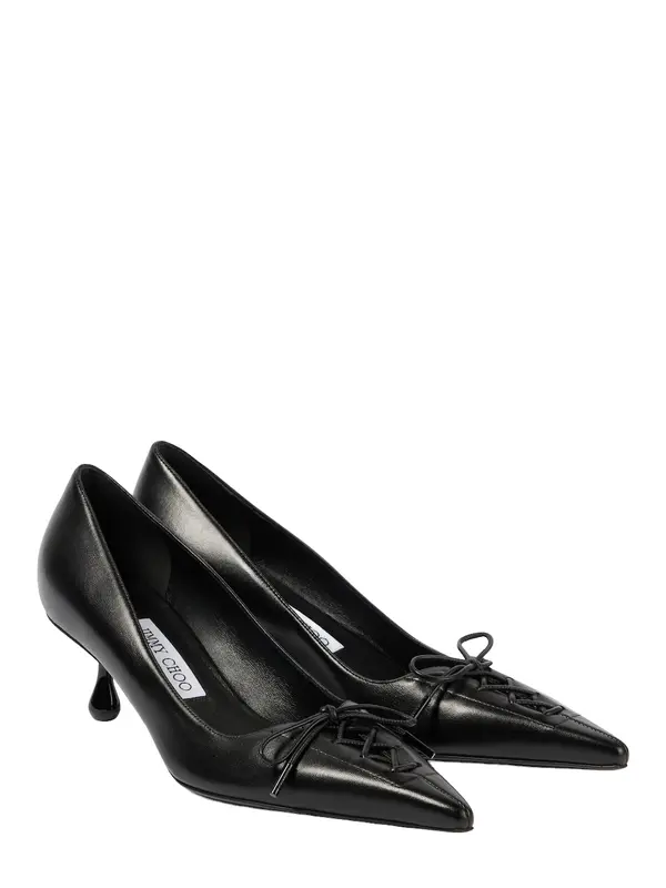 JIMMY CHOO Scarlett 50 Leather Pumps - Black