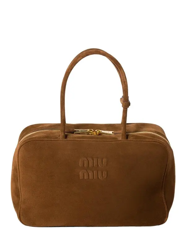 Miu Miu Suede Beau Bag - Cocoa Brown