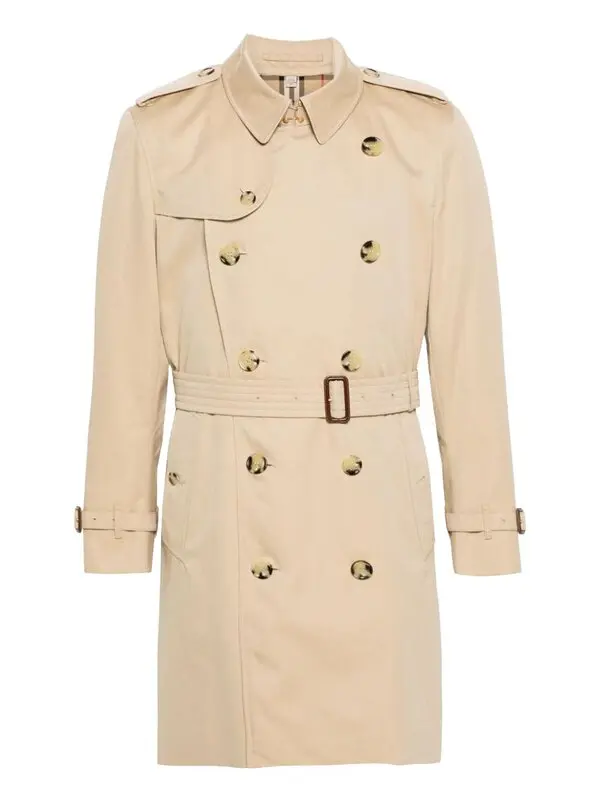 Burberry Double-breasted Cotton Trench Coat - Beige