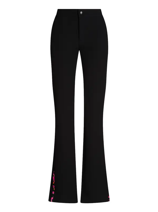 Emilio Pucci Twill-trimmed Flared Pants - Black