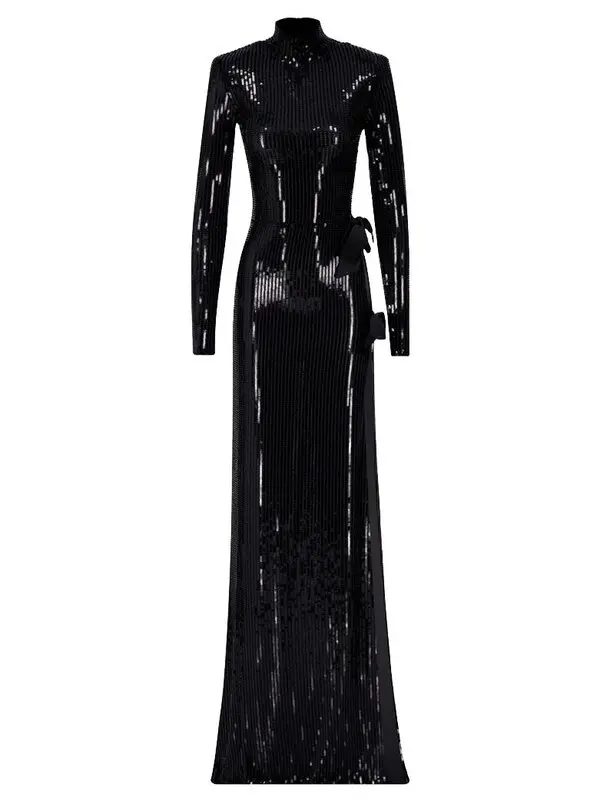 THE NEW ARRIVALS ILKYAZ OZEL Pandora Gown - Film Noir