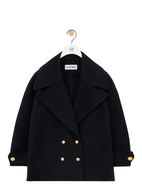 Loewe Wool Peacoat - Midnight Blue