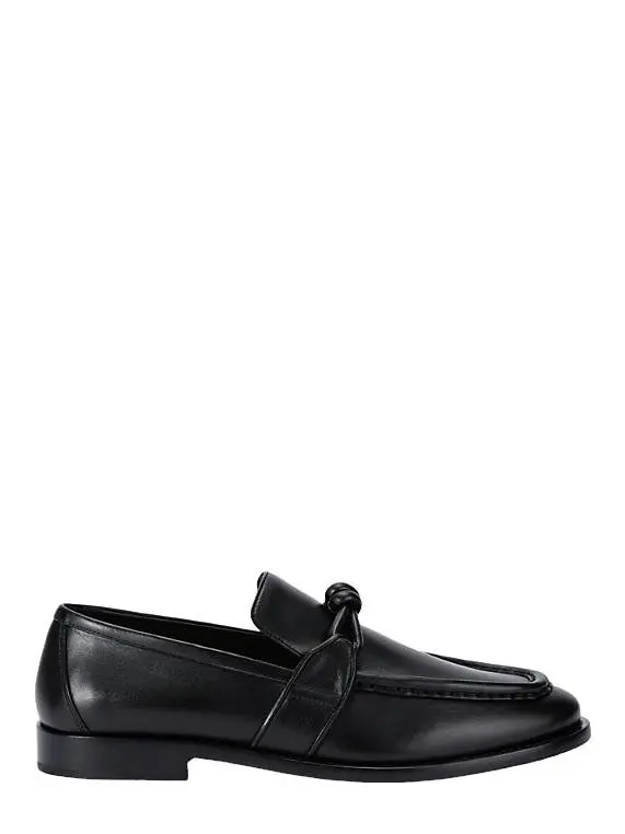 Bottega Veneta Astaire Knot Leather Loafers - Black
