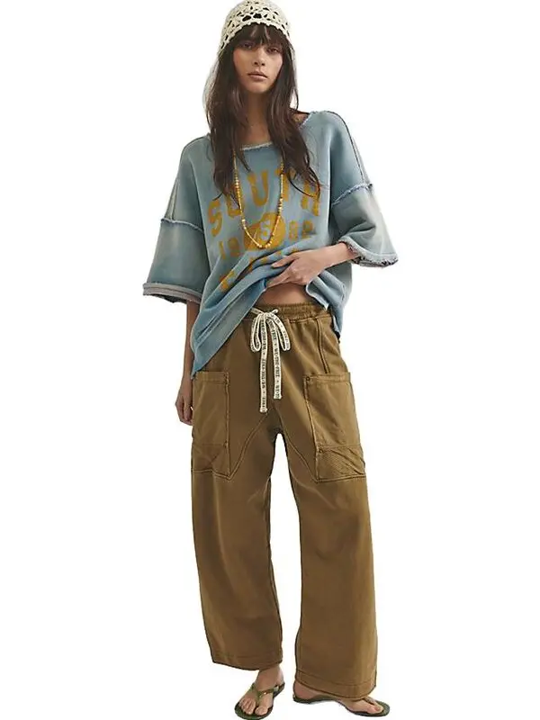 Free People We The Free Jet Set Knit Pull-on Pants - Brown Bear
