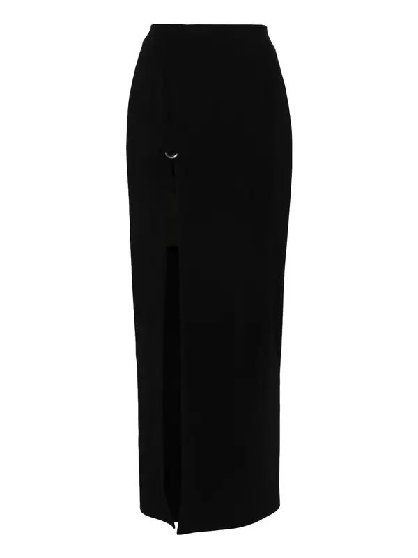 MUGLER Side-slit Maxi Skirt - Black