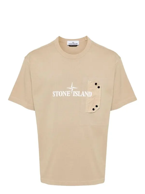 Stone Island Logo-print T-shirt - Neutrals