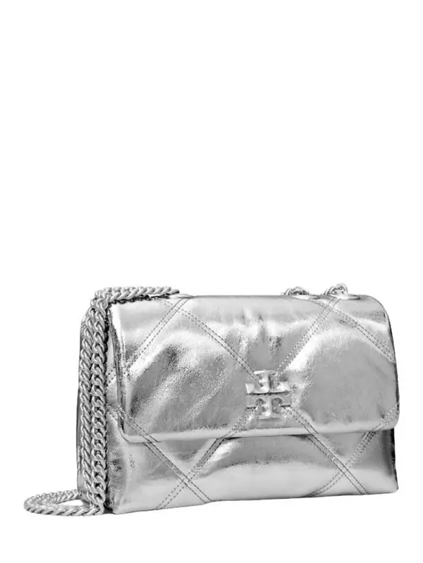 Tory Burch - Tory Burch Small Kira Diamond Quilt Metallic Convertible Shoulder Bag