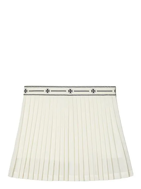 Tory Burch Mesh Pleated Tennis Skirt - Snow White