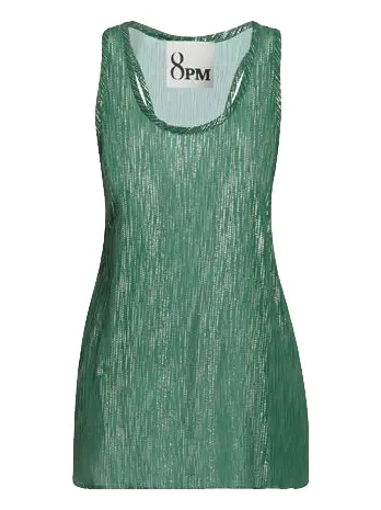 8PM Sleeveless Metallic Top - Green