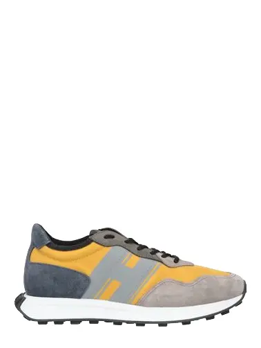 Hogan Leather And Textile Sneakers - Yellow