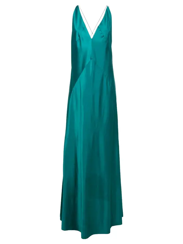 LETHICIA BRONSTEIN Satin Gown - Green