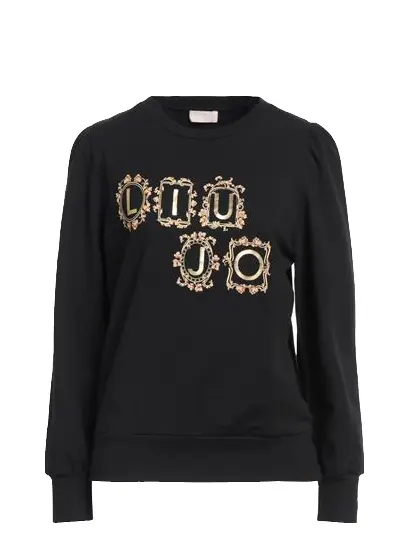 LIU •JO French Terry Sweatshirt - Black