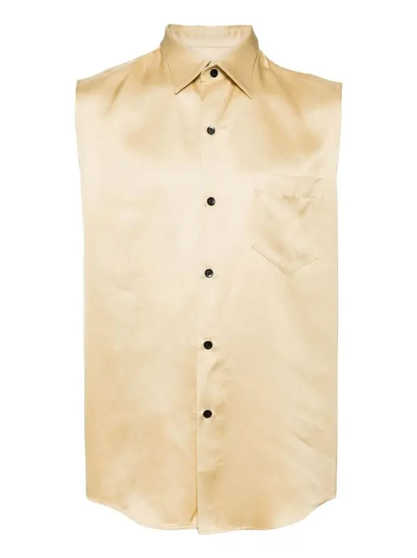 ERNEST W. BAKER Buttoned-up Sleeveless Shirt - Yellow