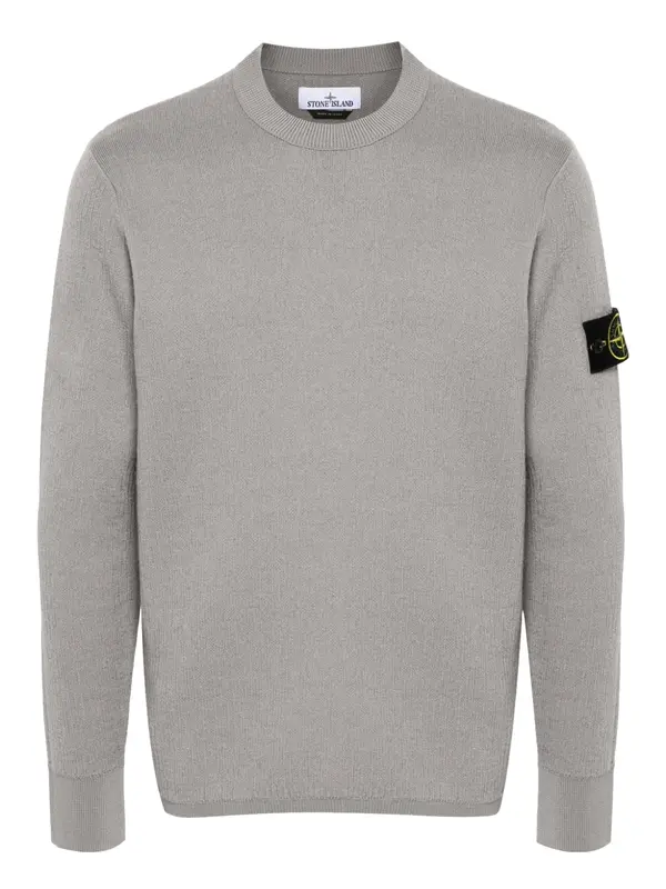 Stone Island Compass Badge Sweater - Grey