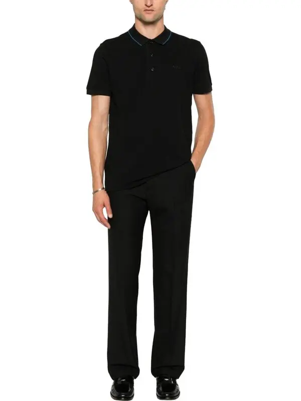 BOSS Logo-embroidered Polo Shirt - Black