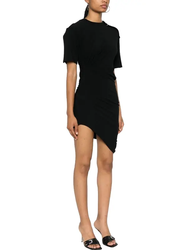 MUGLER Asymmetric Hem Minidress - Black