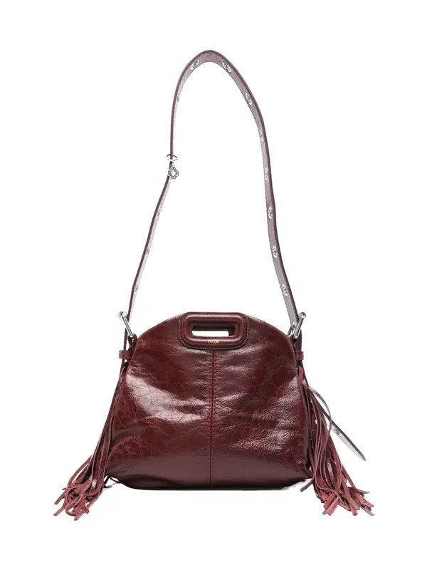 Maje Mini Miss M Leather Shoulder Bag - Red