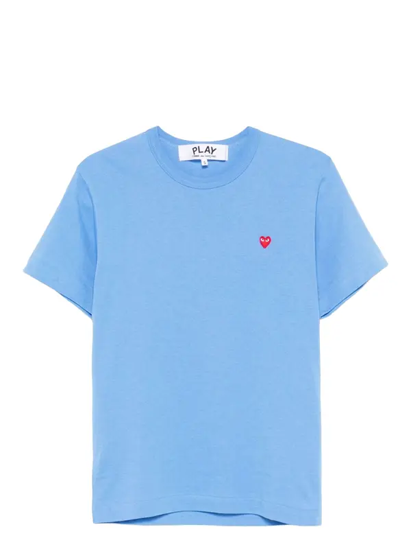 Play Comme Des Garcon Mini Heart-patch T-shirt - Blue