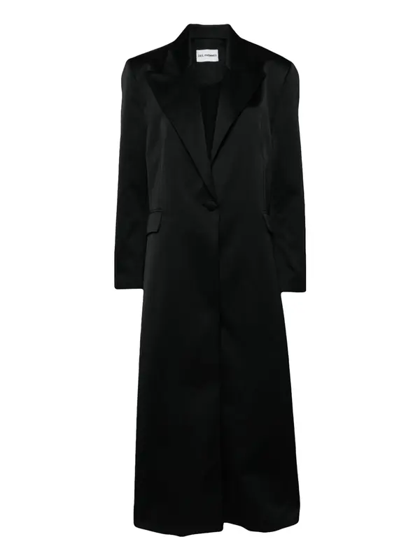 DES_PHEMMES Longline Single-breasted Coat - Black