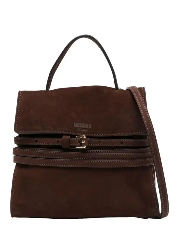 Moschino Calf Suede Tote Bag - Brown