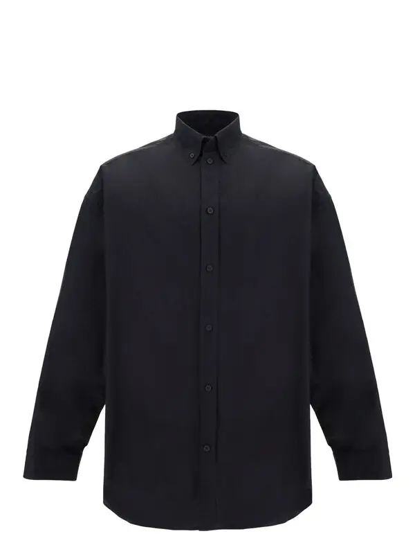 Balenciaga Oversized Cotton Shirt - Black