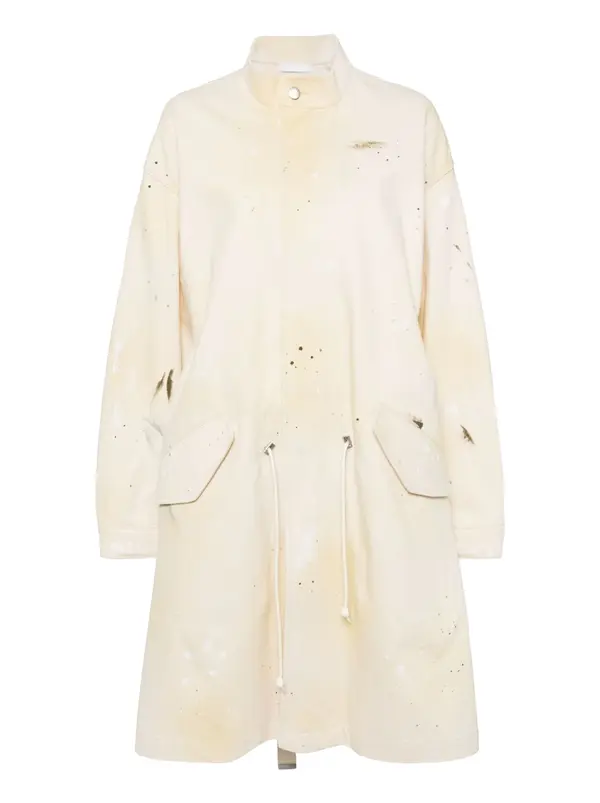 Helmut Lang Spray-painted-effect Coat - Neutrals