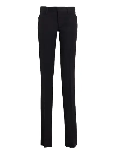 Dsquared2 Pants In Virgin Wool Blend With Lace - Black