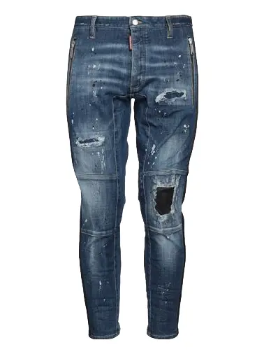 Dsquared2 Tapered Jeans With Appliqués - Blue
