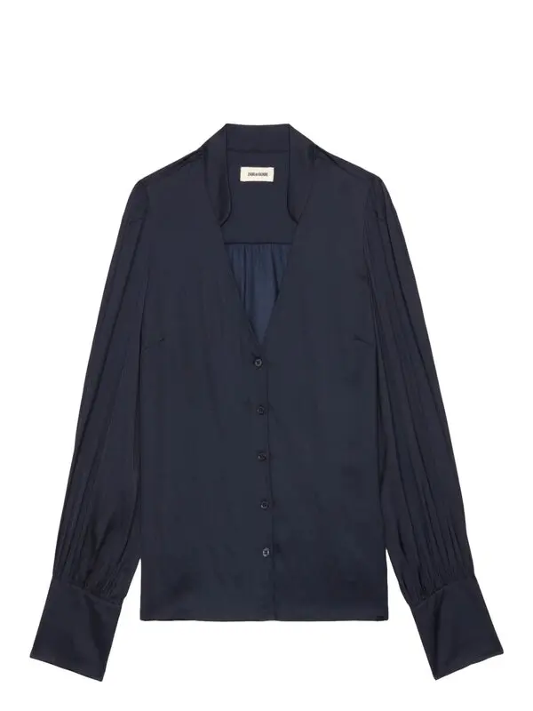 Zadig&Voltaire Tinous Satin Blouse - Blue
