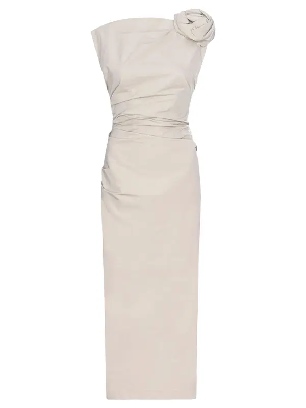 Rachel Gilbert Henley Midi Dress - Neutrals